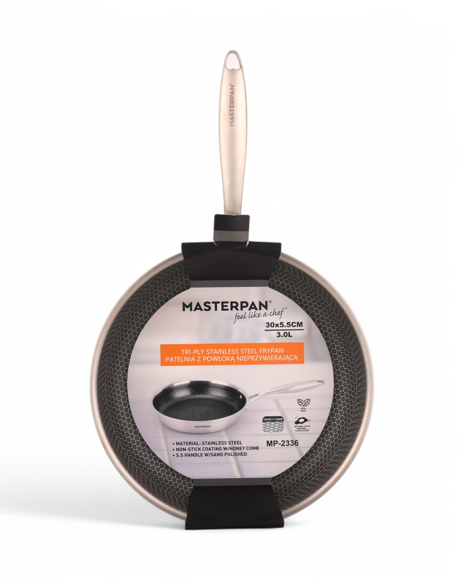 Stainless Steel Honeycomb Fry Pan (30cm) - MP-2336 – MASTERPAN - EU