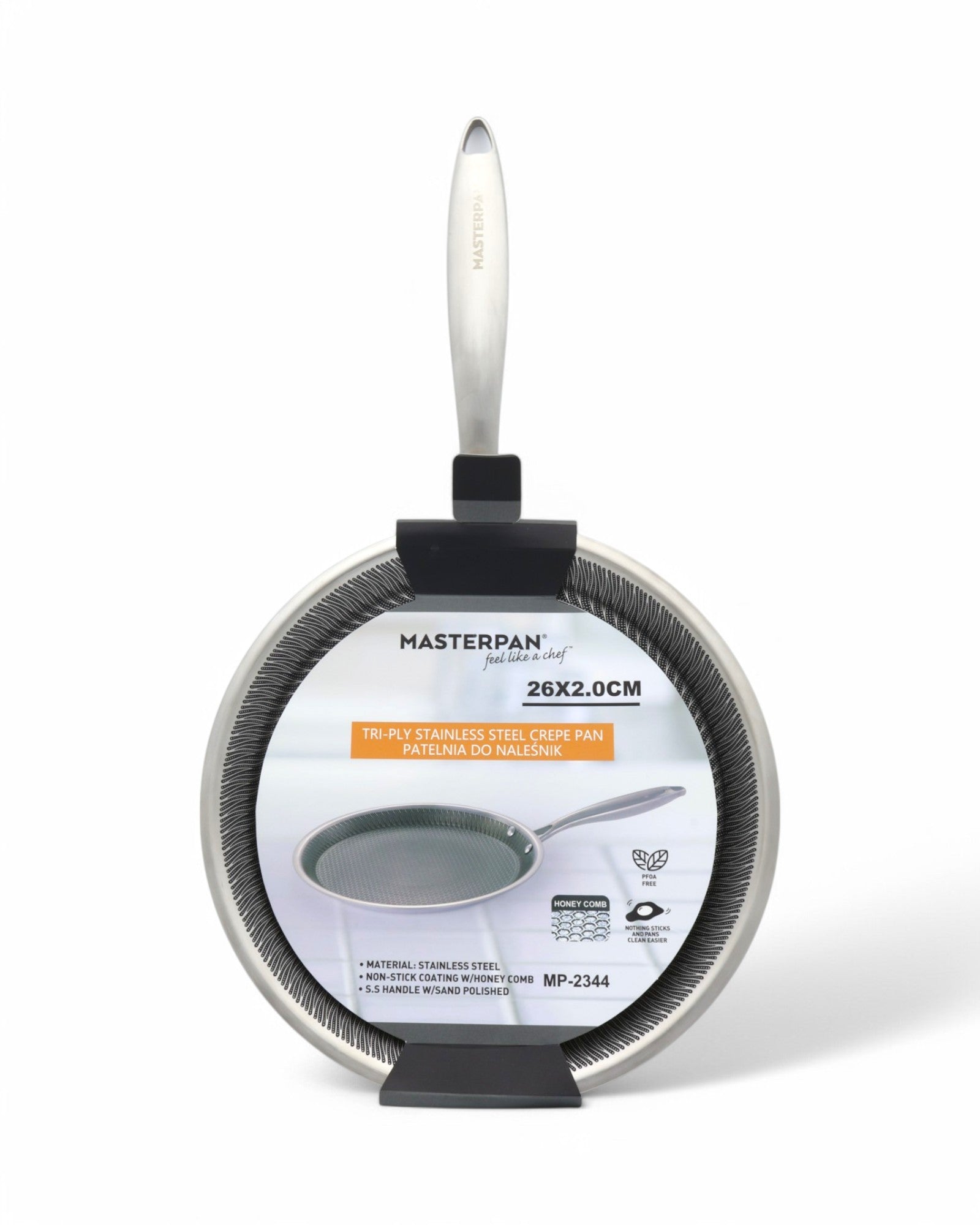 Stainless Steel Honeycomb Crepe Pan (26cm) - MP-2344 – MASTERPAN - EU