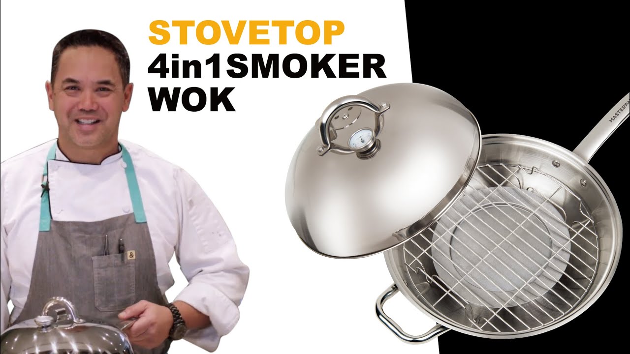 Stovetop Stainless Steel 4-IN-1 Smoker Wok Demo with Mike Ledesma ...