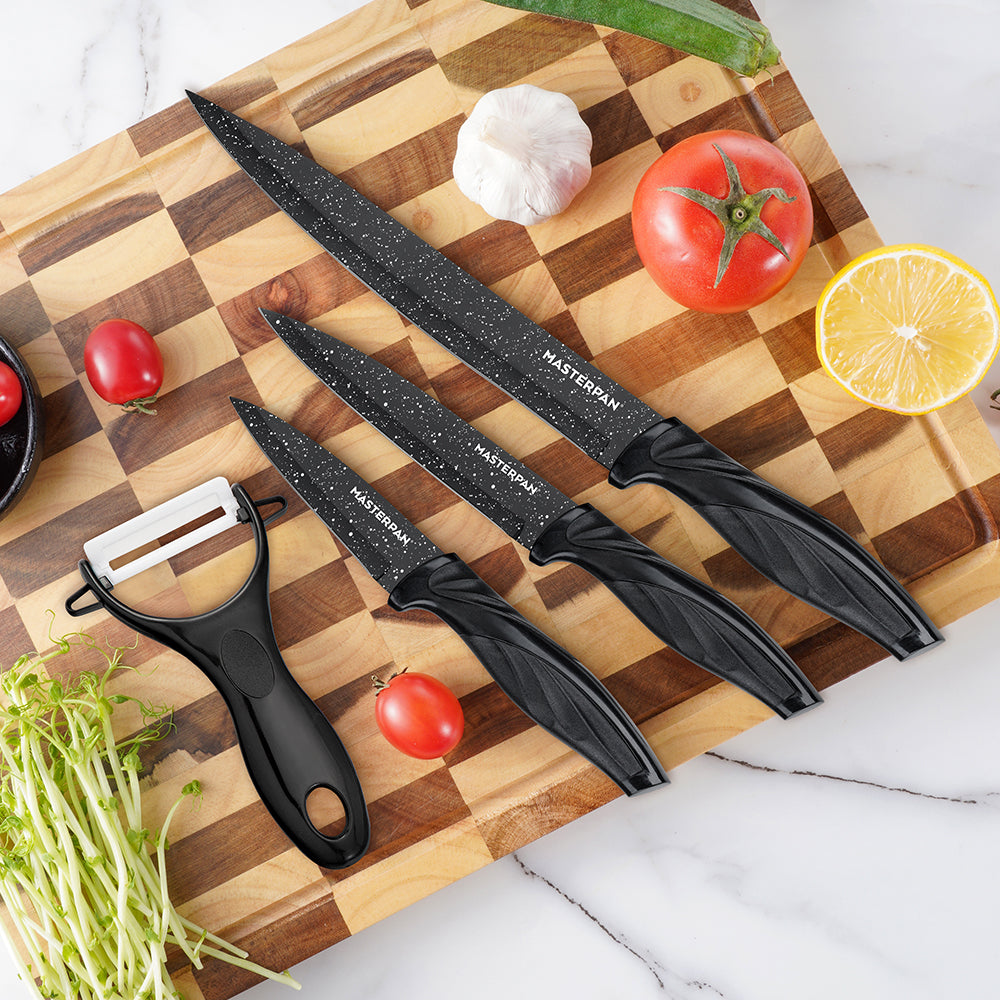 4-Piece Knife Set - MP-4444-BLK – MASTERPAN - EU