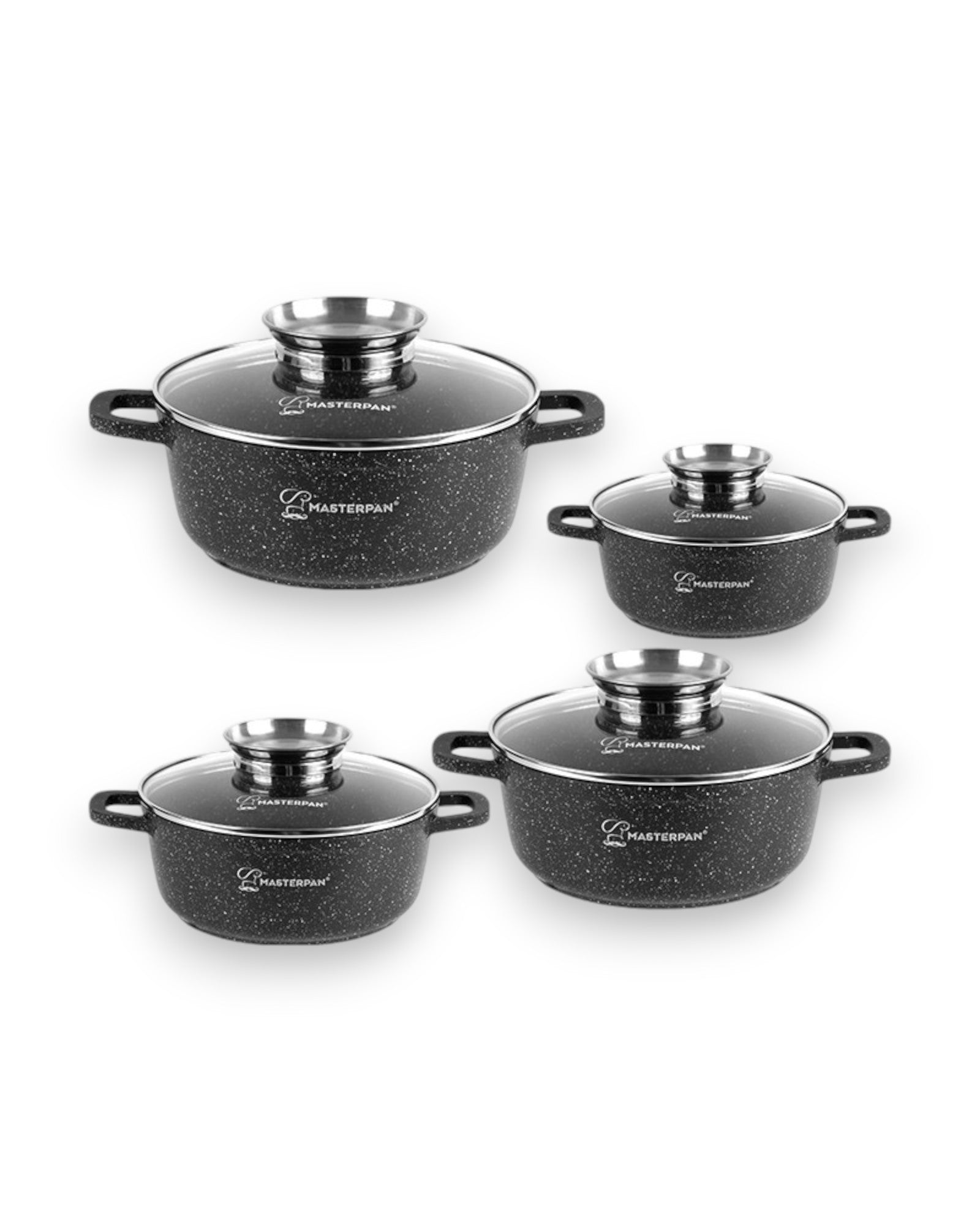 8-Piece Round Set Black - MP-2148 – MASTERPAN - EU